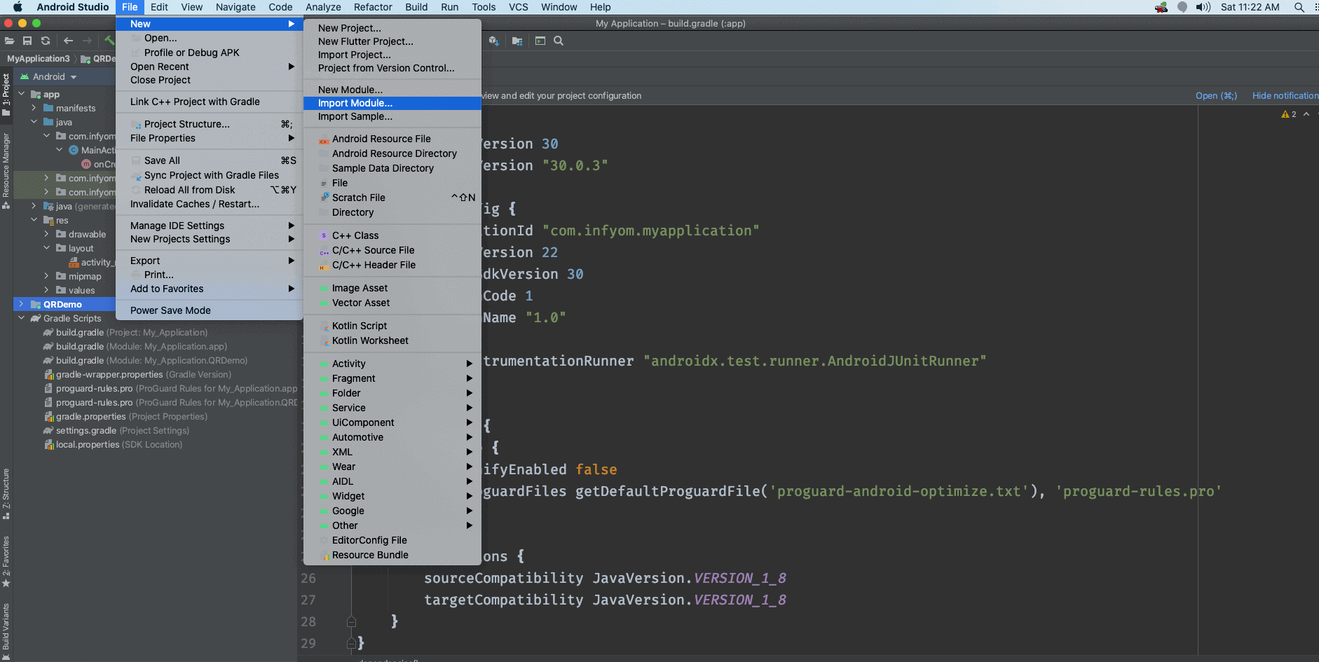How to add project as a library to Android Studio